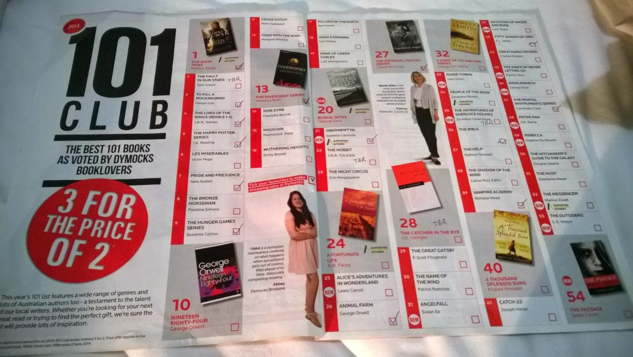 Obsessive Compulsive Reader: Dymocks - The best 101 books as voted by ...