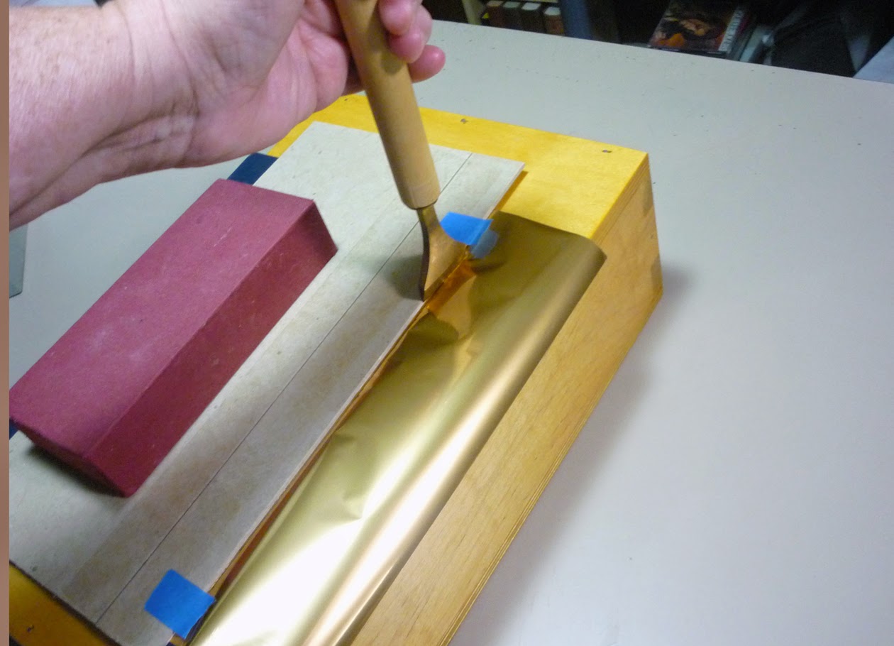 About the Binding: Gold tooling with jigs