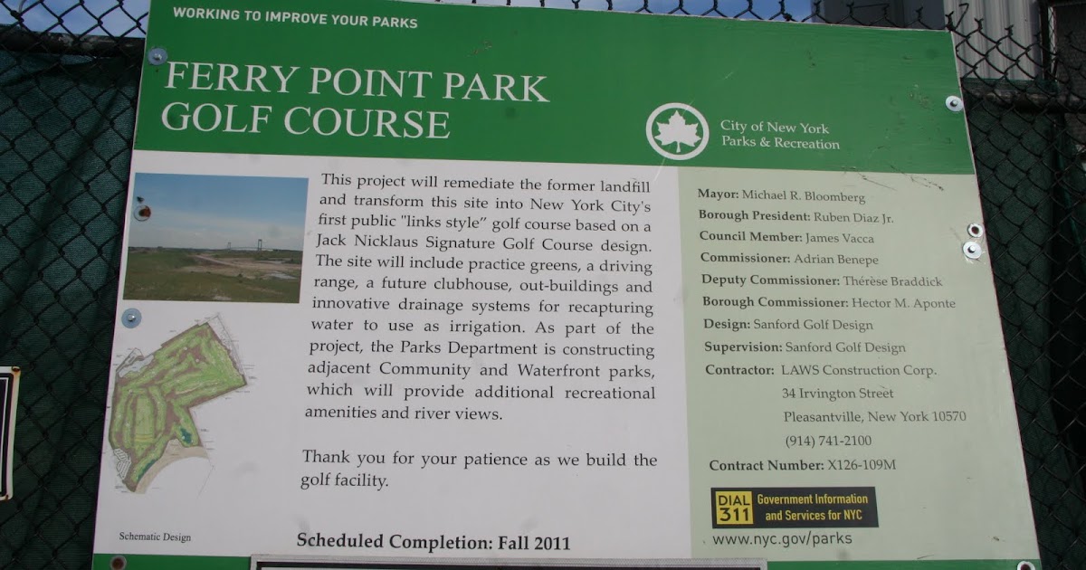 A Walk in the Park: Trump Picked To Run Ferry Point Park Golf Money Pit ...