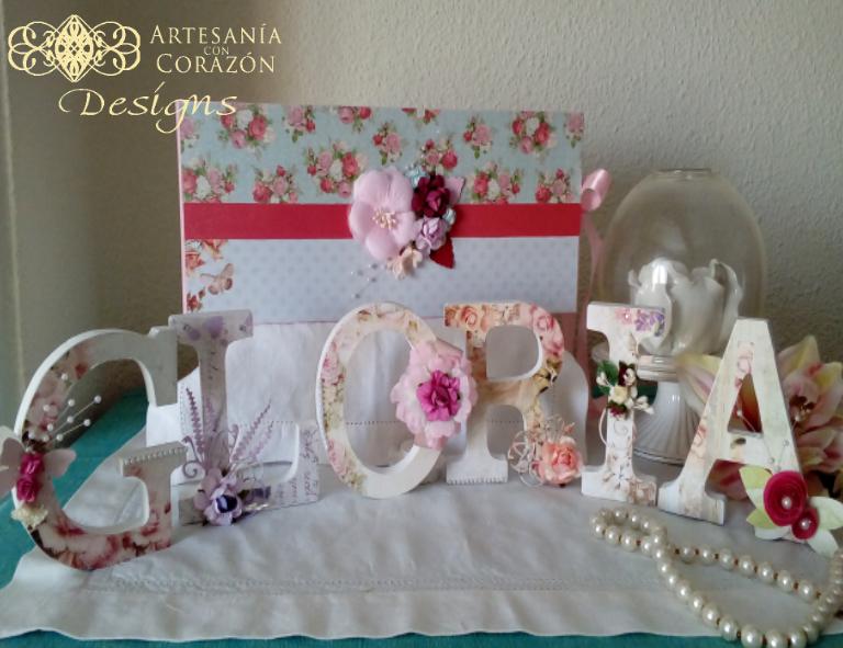 Artesanía con Corazón, Scrap de diseño: Letras Decoradas