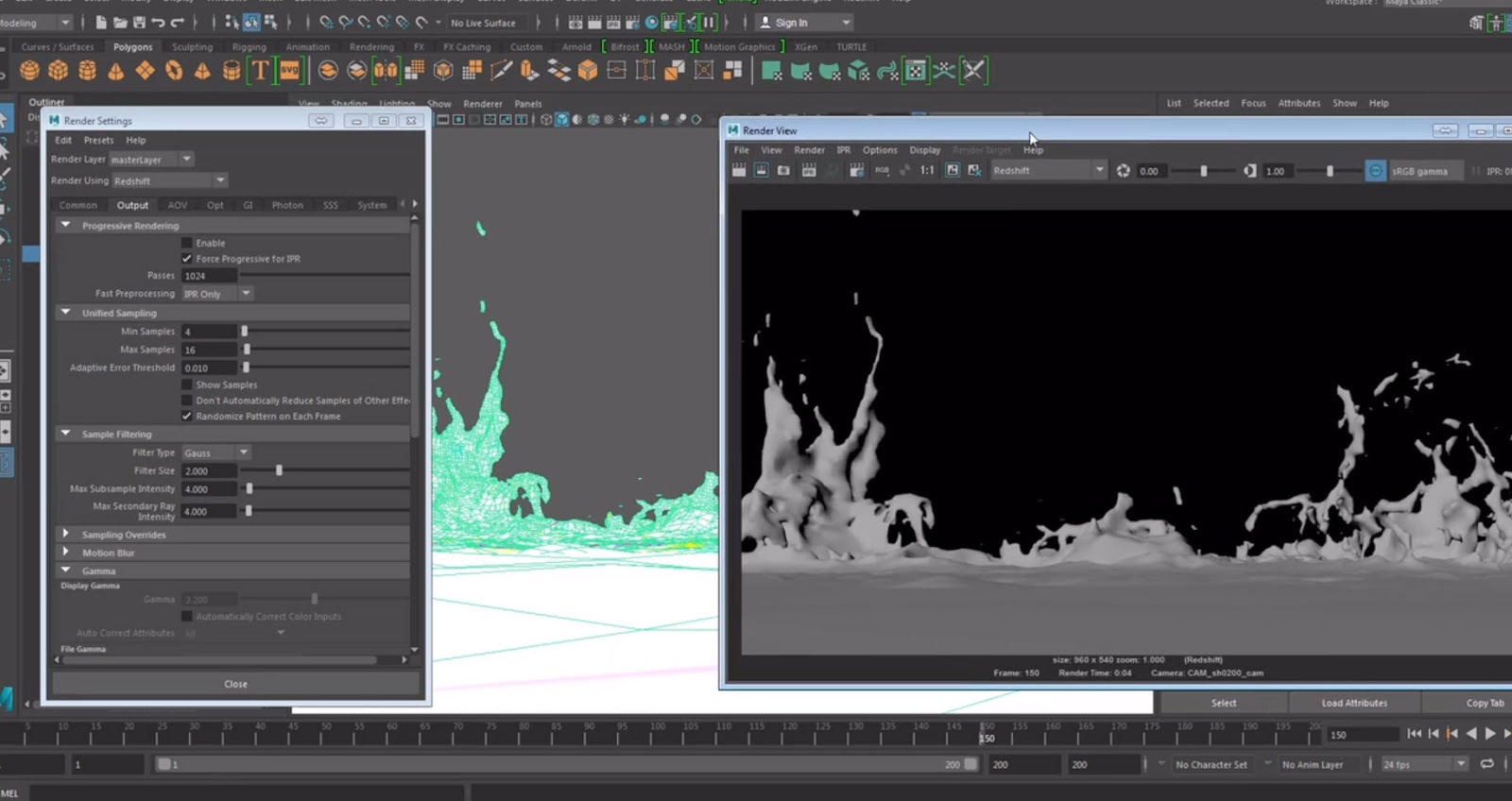 Houdini Sim to Rendering MotionBlur with Redshift in Maya Houdini Sim to Rendering MotionBlur with Redshift in Maya