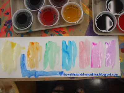 Rainbow Skies & Dragonflies: Liquid Watercolor Love!