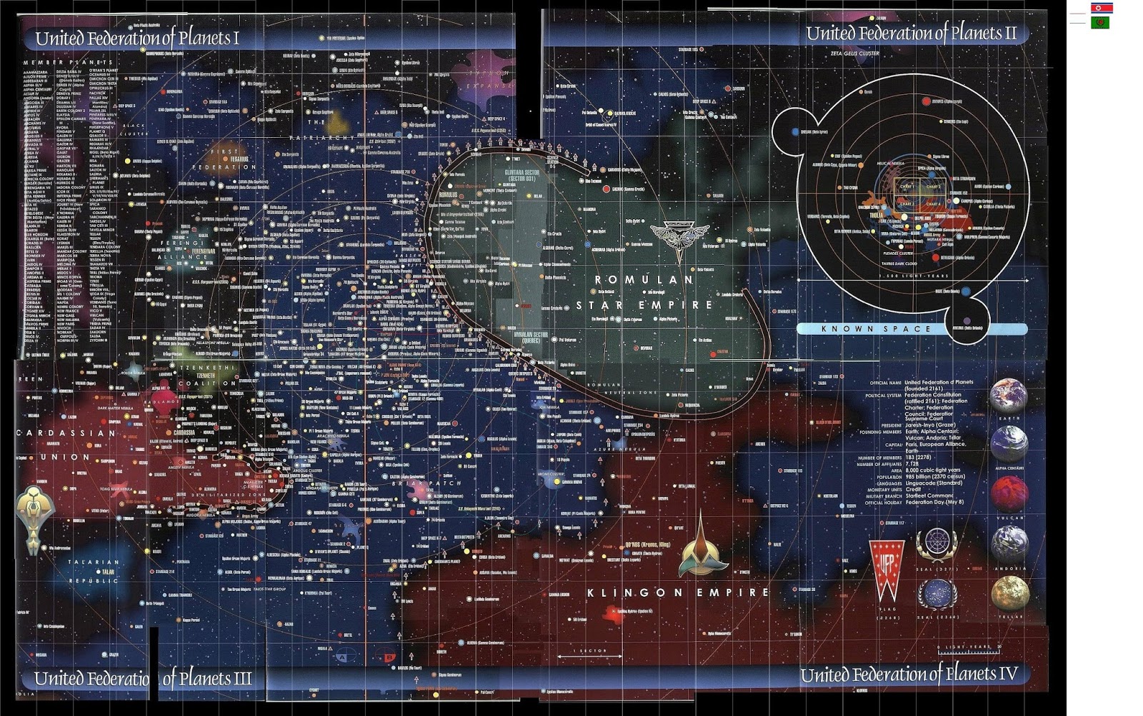Star Trek: la mappa stellare della Federazione aggiornata - Opera Spaziale
