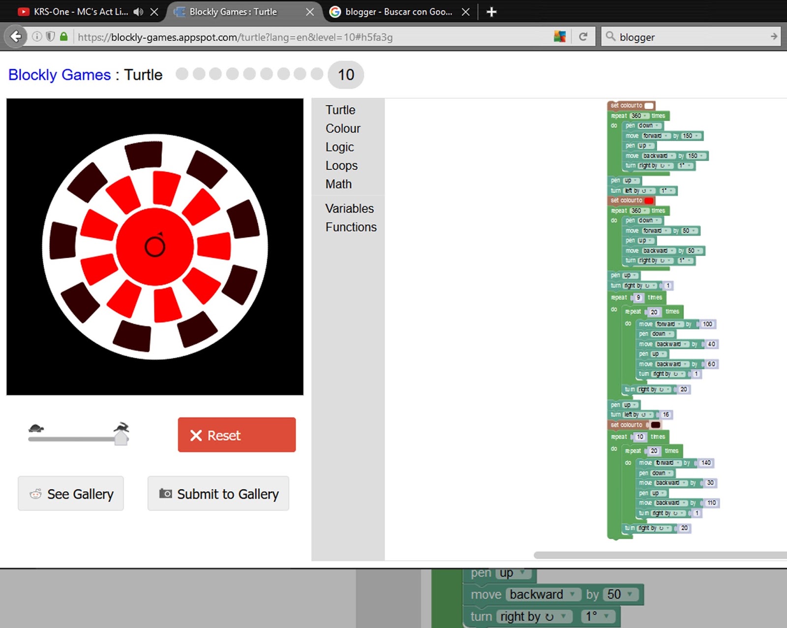 Blockly Games Turtle Level 10 ~ another68w