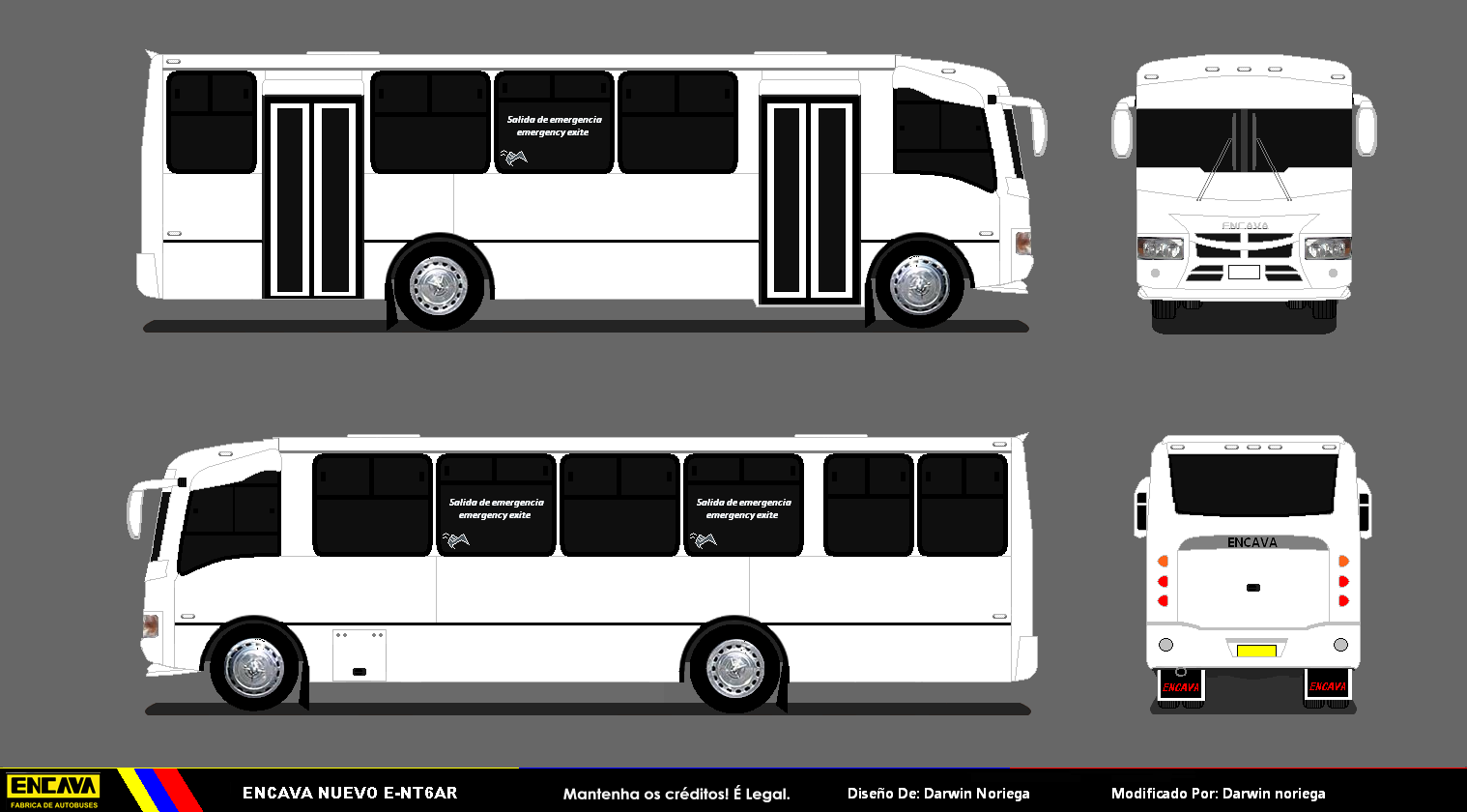 Diseños Encava y Otra Buses Venezuela: Autobuses en Blanco