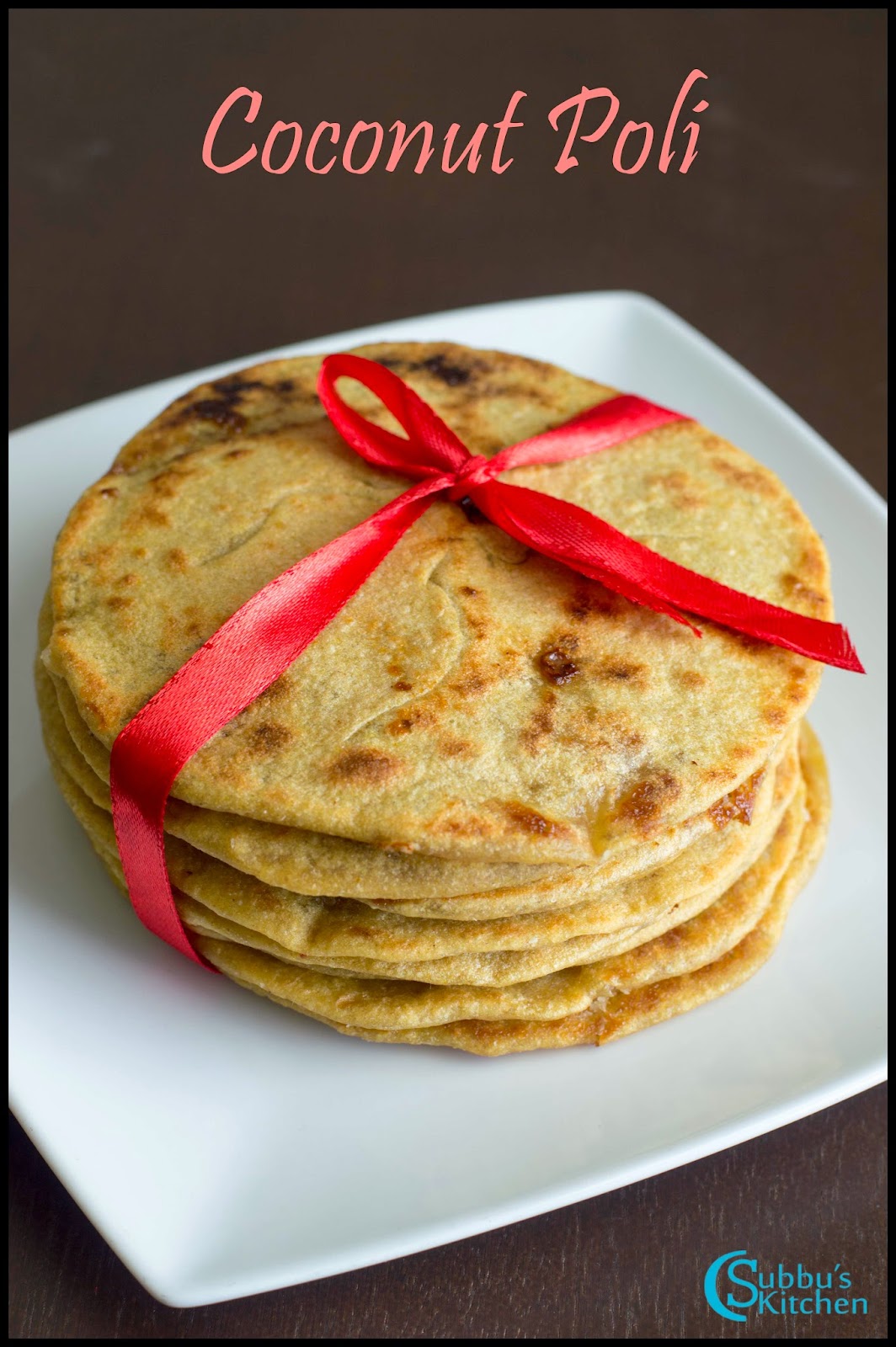 Coconut Poli Recipe | Thengai Purana Poli Recipe | Wheat Flour Poli ...