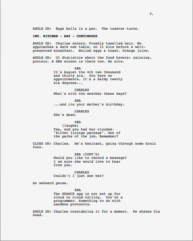 Unit 11: Screenwriting for Media Products: LO3 — Task 1: Five Pages of ...