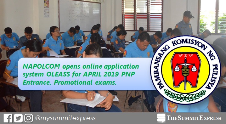 April 2019 NAPOLCOM online application form OLEASS now available
