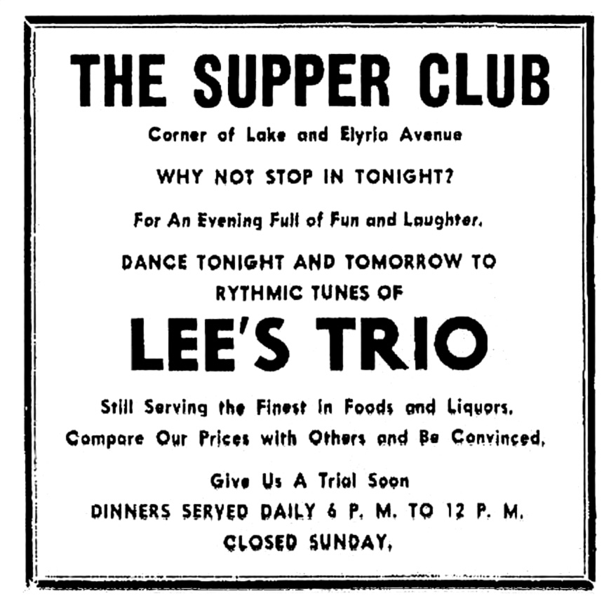Brady's Bunch of Lorain County Nostalgia: Urban Miller's Supper Club Part 2
