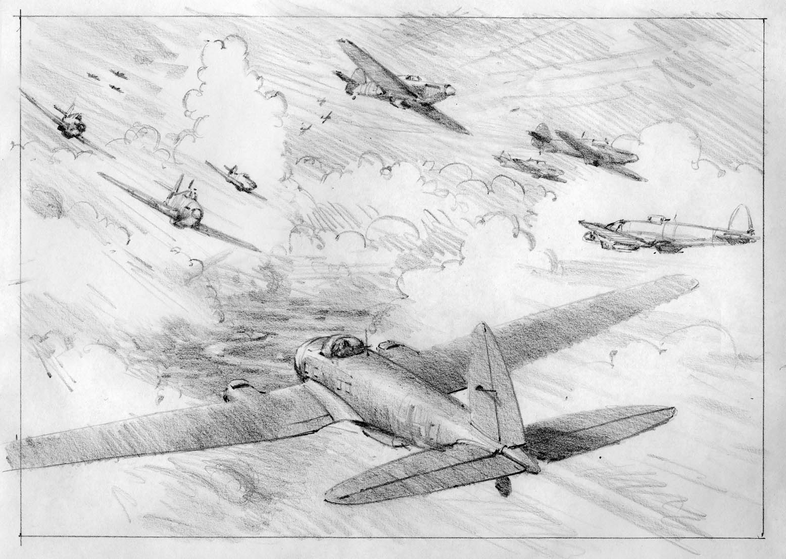 10mm Wargaming: Air Campaign: First Battlescene Sketches