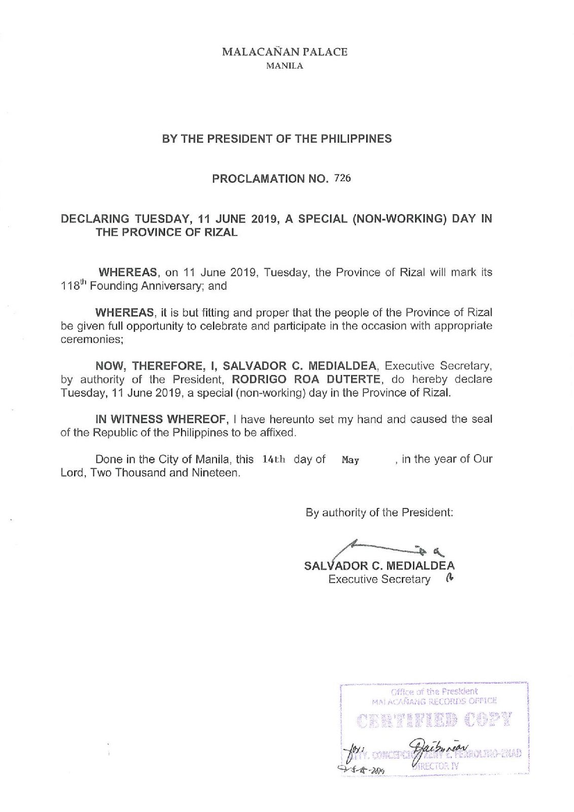 Philippine Holidays: Special (Non-Working) Day in the Province of Rizal ...