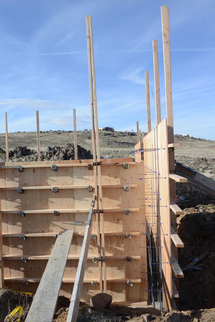 Nevada House Build: 2016 02 24 Stem Wall Forms