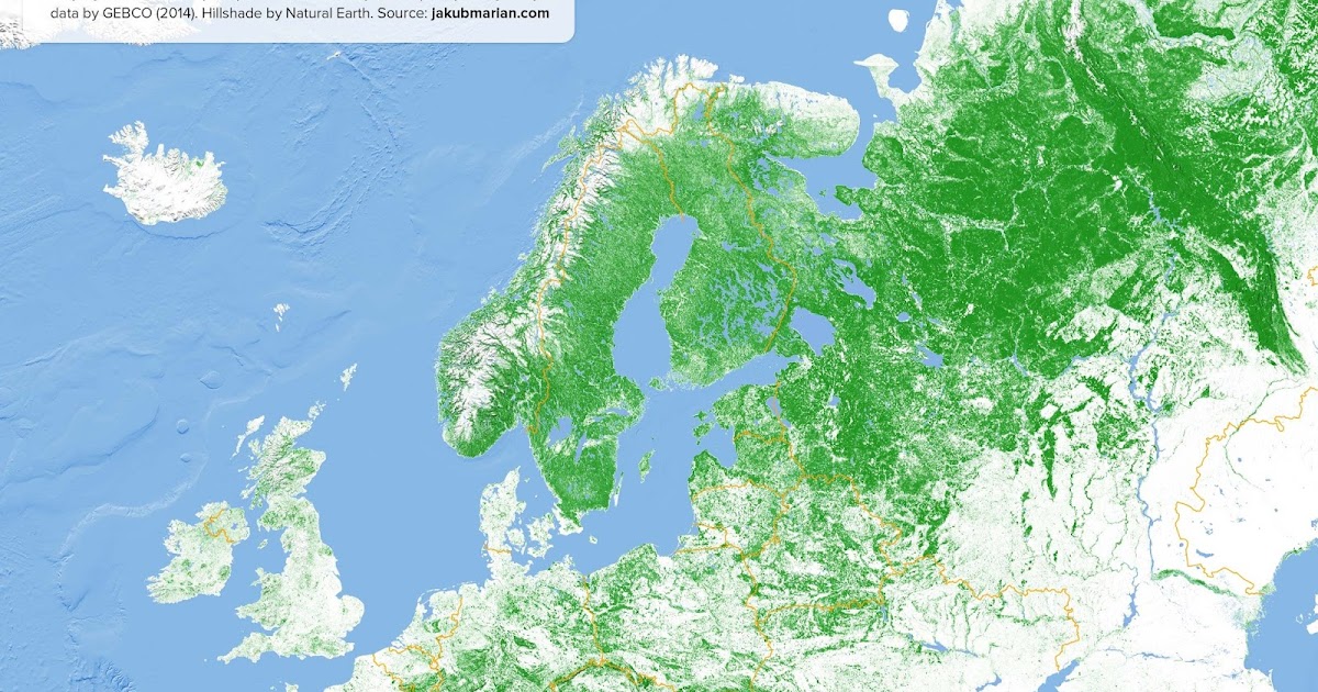 Tree Cover Density of Europe