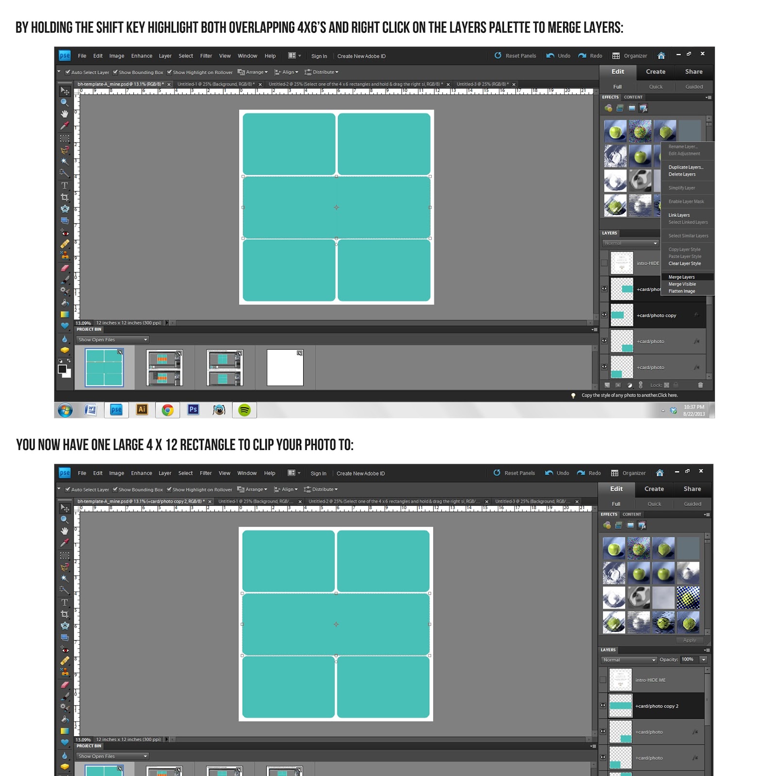 Digital Project Life Tutorial: Creating a 4 x 12 photo