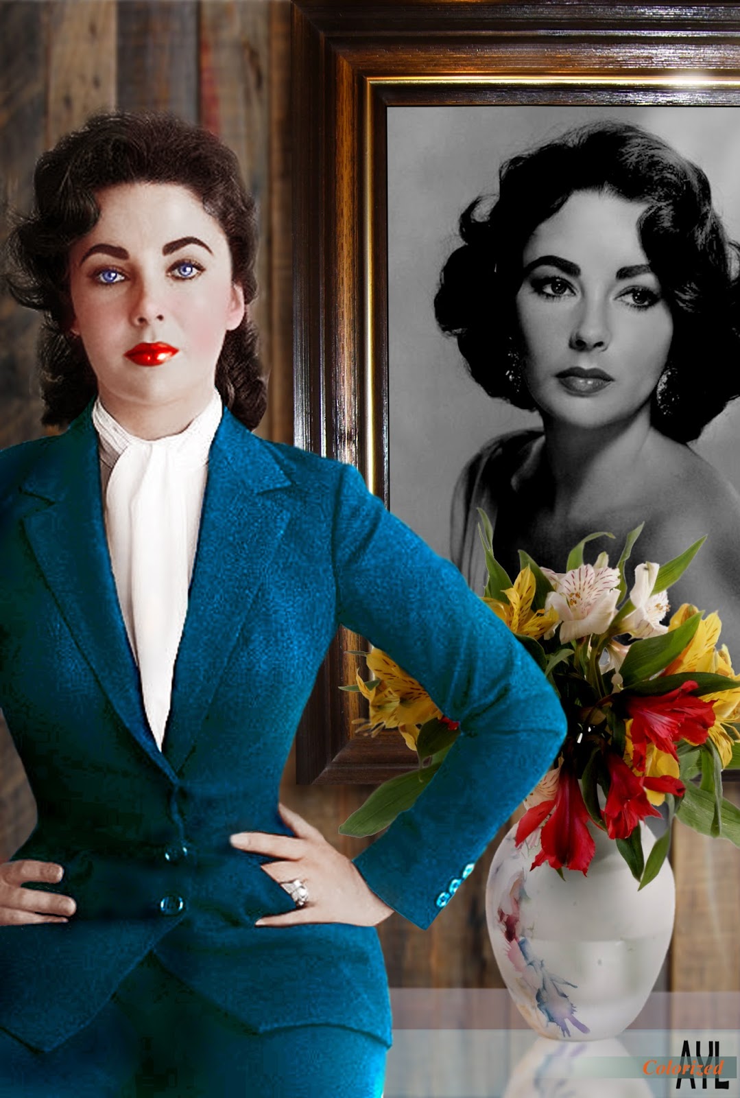 Colors for a Bygone Era: Elizabeth Taylor (1932 - 2011) colorized in a ...