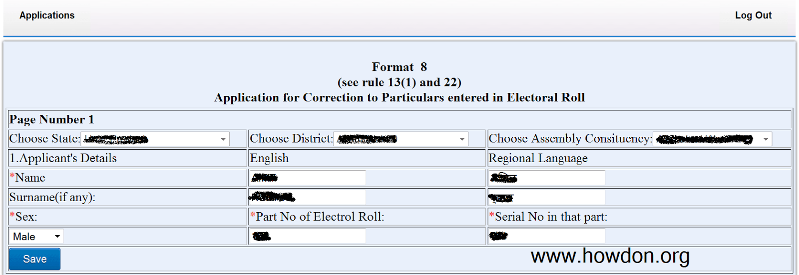HowDon: How To Apply For Corrections In Voter Id Card Online (India)