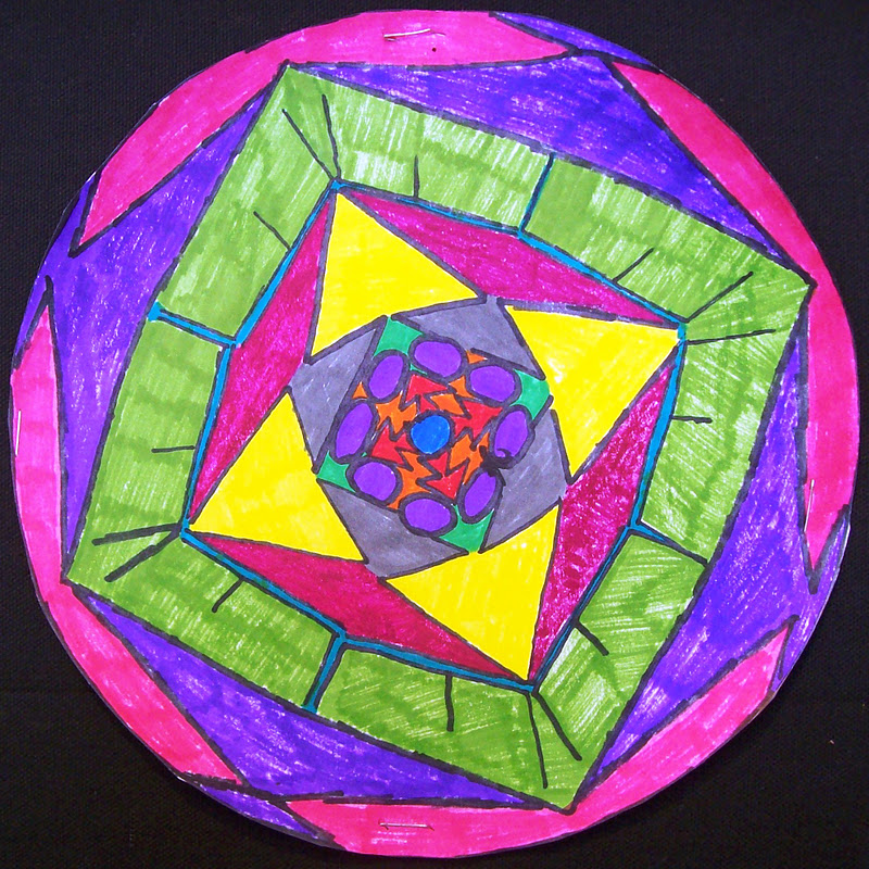 Art at Midway Middle School: Radial Name Designs