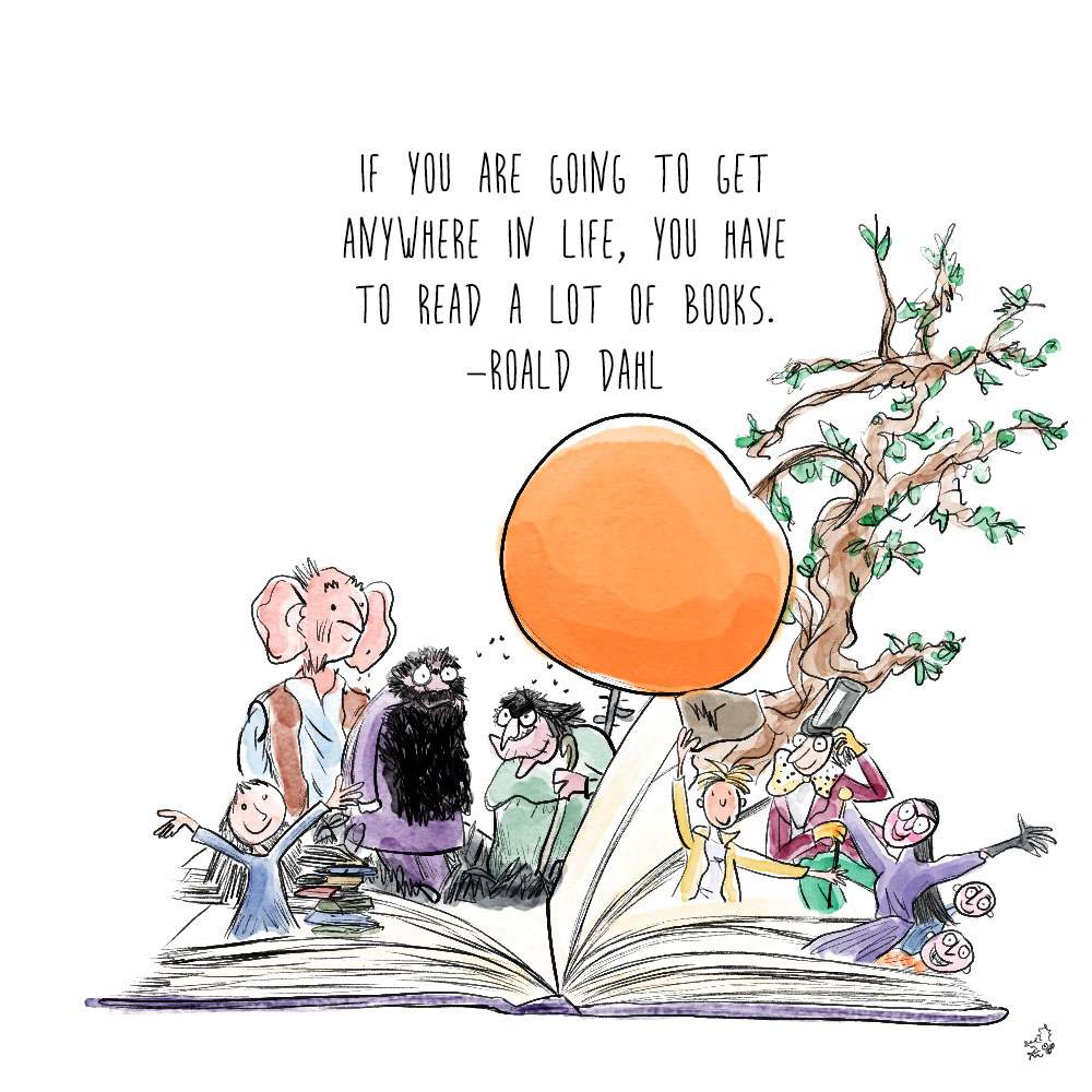 Holly Does Art: Sketch a Day: Roald Dahl Day!