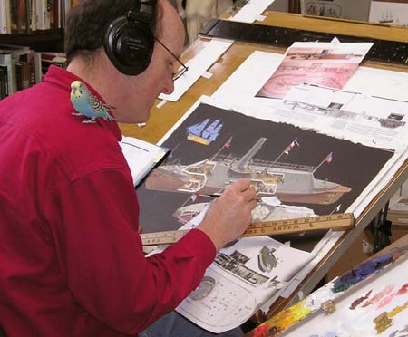 ILLUSTRATION ART: JAMES GURNEY GETS HIS CAR INSPECTED