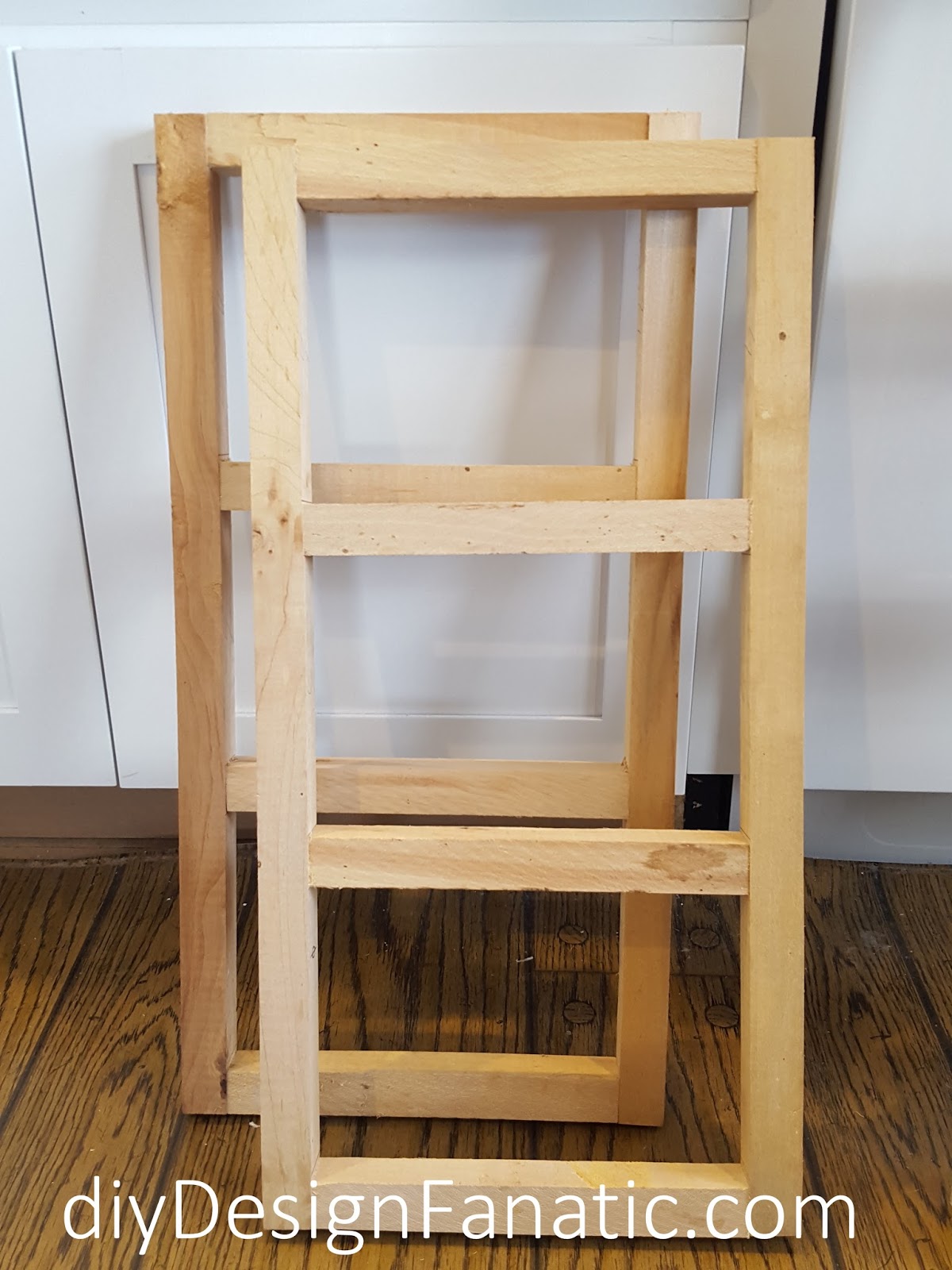 Frames for the shelves were made out of 1 x 1s