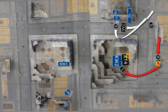 St Andrews wargaming: Bunker War 3: Game 1- Deathwatch vs Aeldari