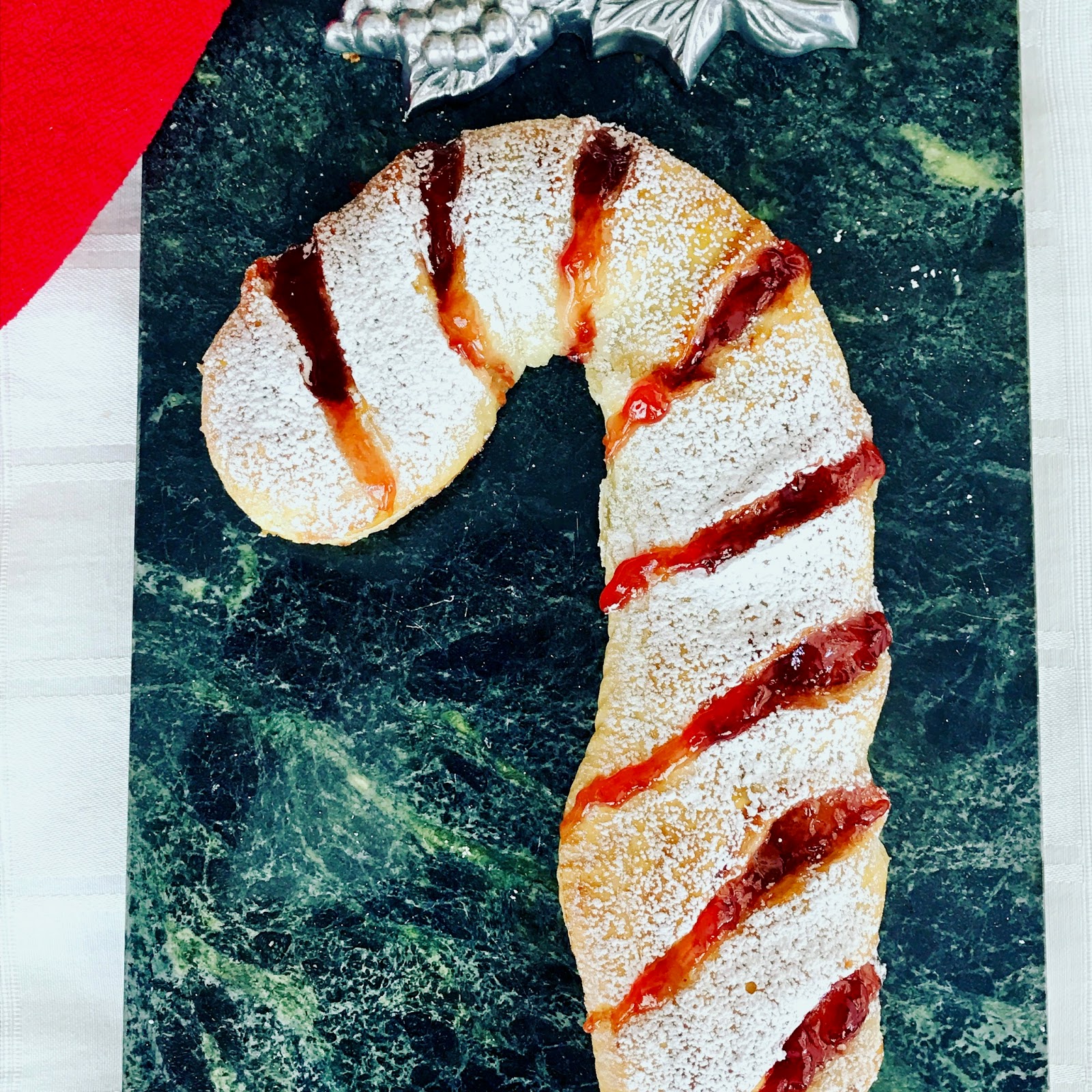 Strawberry Candy Cane Strudel