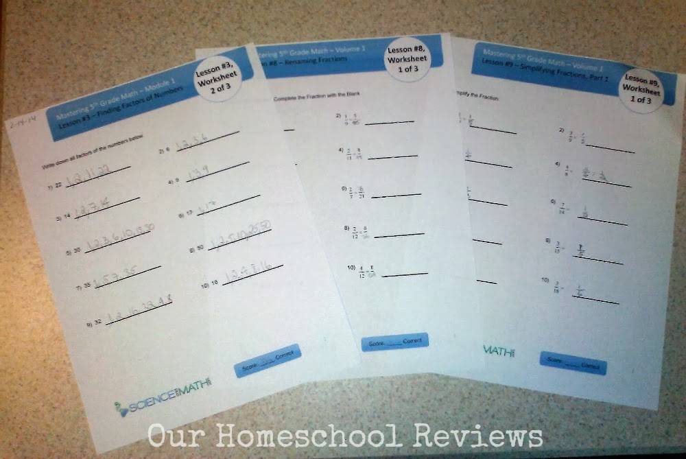 Our Homeschool Reviews: ScienceandMath.com - Mastering 5th Grade Math ...