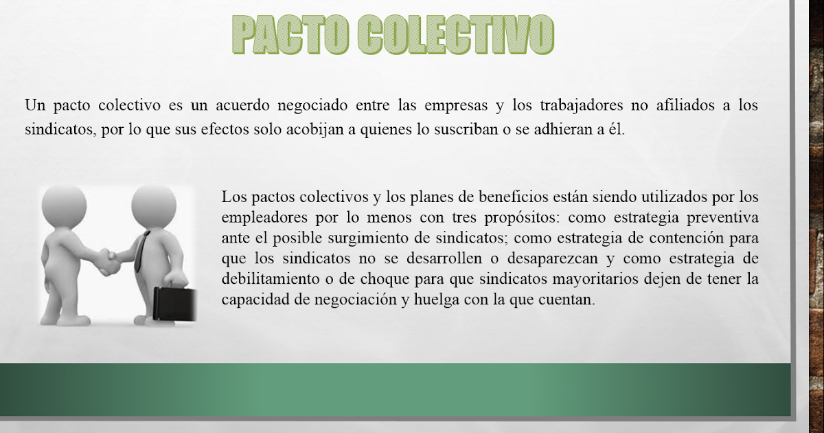 Derecho Laboral Colectivo, SGRL y Talento Humano: Definición Pacto ...