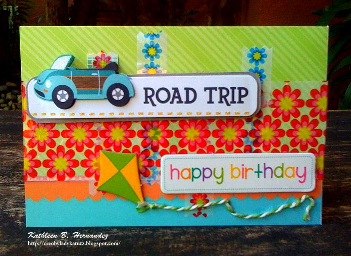 Creo by Lady Katutz: "Thank You" LO; "Happy Road Trip Birthday" Card n ...