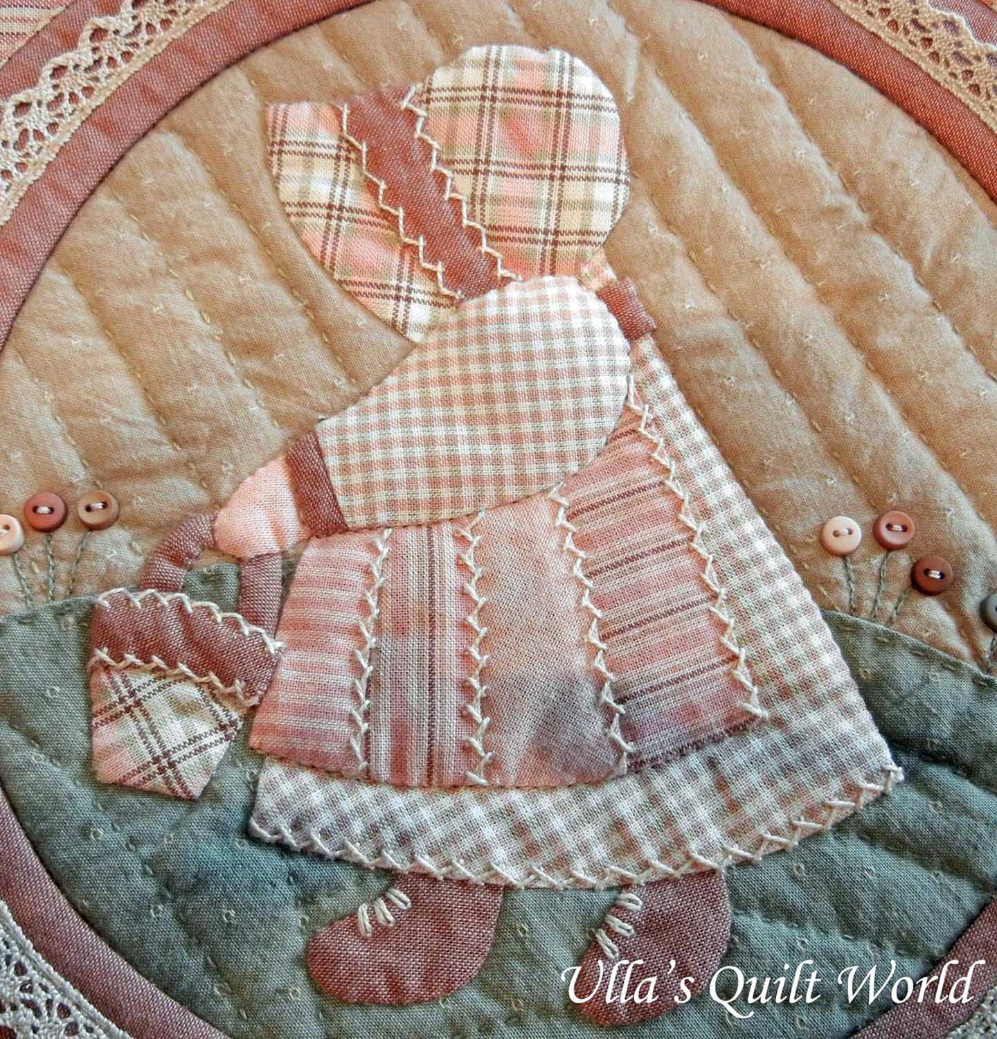 Ulla's Quilt World: Sue Bonnet quilt - Small box