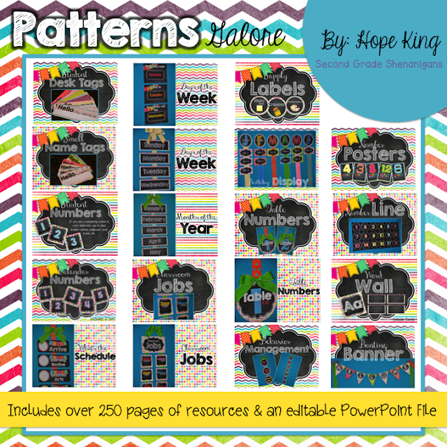 Elementary Shenanigans: Classroom Decor: Patterns Galore