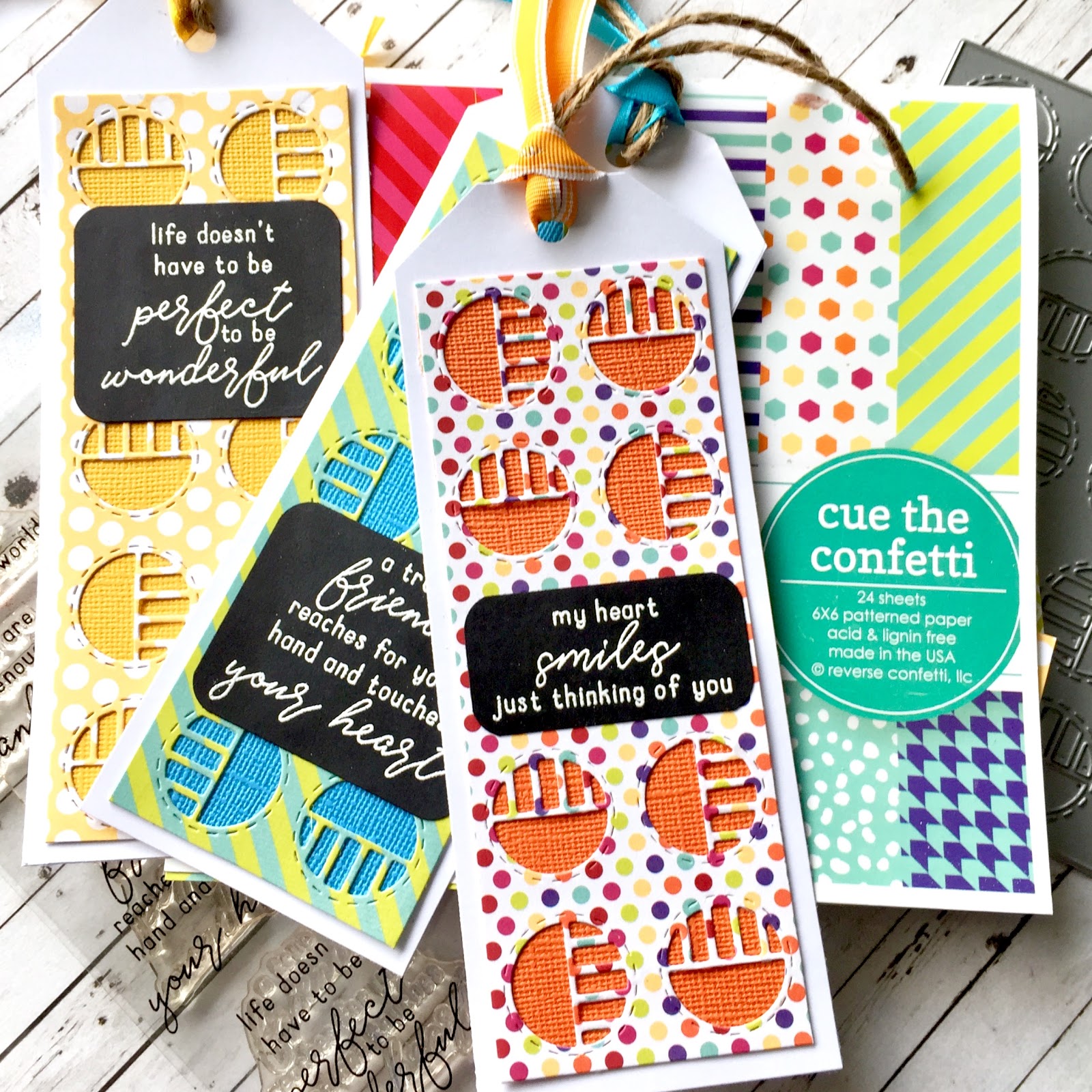 Cue the Confetti Bookmarks | alilovescardmaking