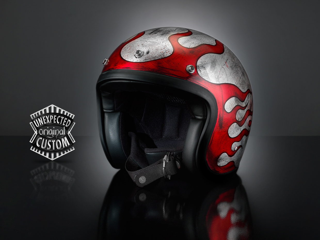 Unexpected Custom: Custom helmet "RUSTED FLAMES N°1"