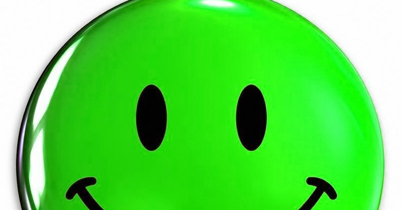 6 Green Smileys with Happy Face | Smiley Symbol