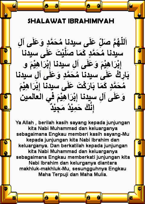 Shalawat Ibrahimiyah Sesuai Sunnah - Perumperindo.co.id