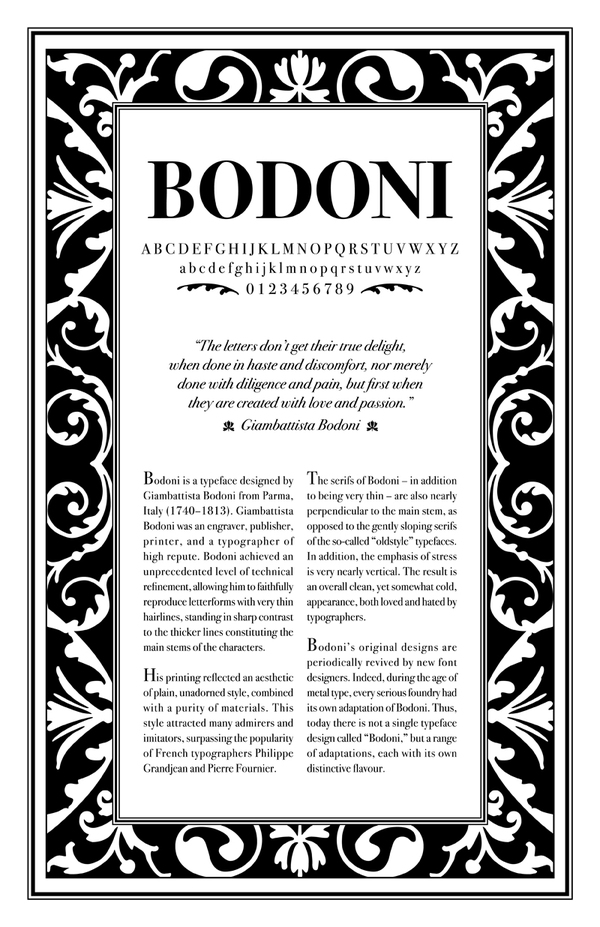 KaraKreative: Typeface Review: "Bodoni"