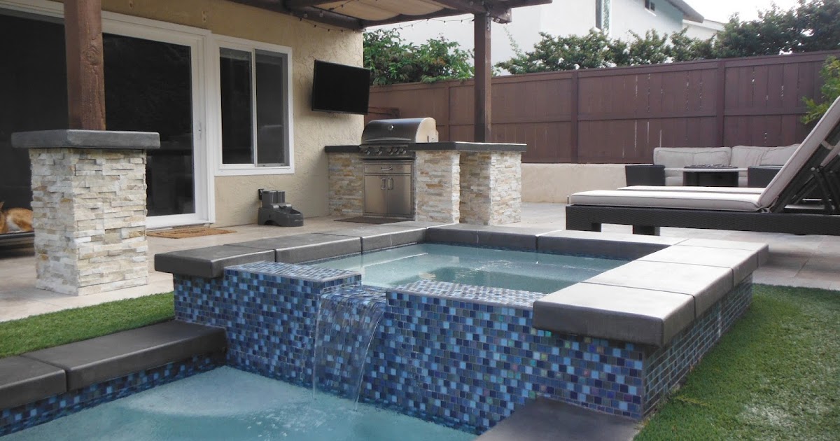 The 2 Minute Gardener: Photo - Raised Jacuzzi with Polished Concrete Edging