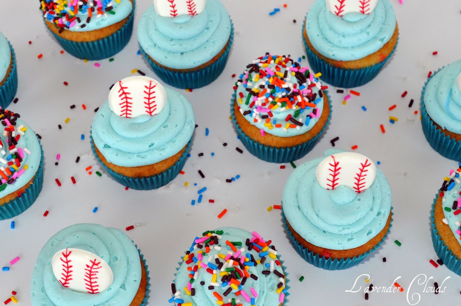 Lavender Clouds: Bear & Baseball Cupcakes & How To Add Filling to Cupcakes