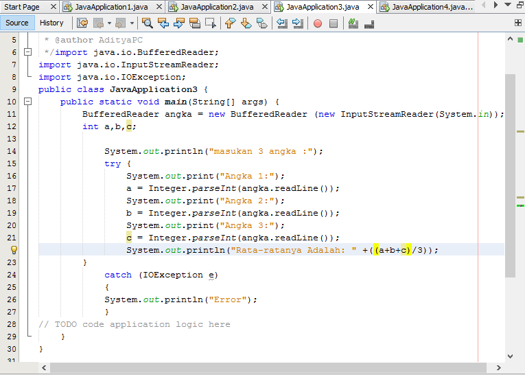 @mhmmdadtyptr: Membuat Program sederhana Input dari keyboard dengan ...