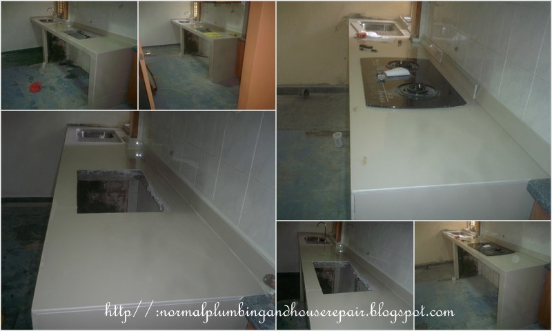 NORMAL PLUMBING: PROSES MEMBINA TABLE TOP (KABINET DAPUR)