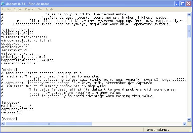 Virtualización: Dosbox