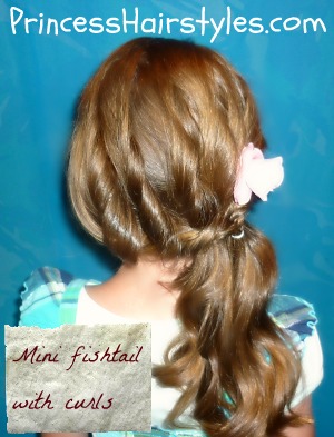 Mini Fishtail Braid Hairstyle With Cascading Curls | Hairstyles For ...