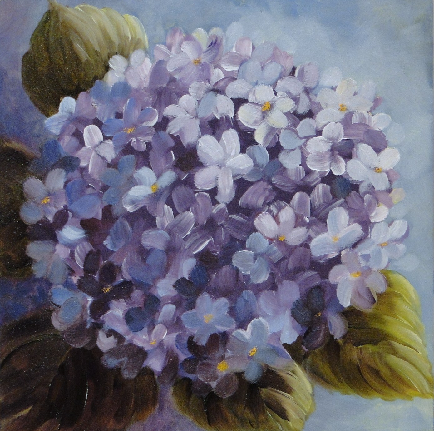 Hydrangea Pics: Hydrangea Painting Original Oil Painting Palette Knife ...