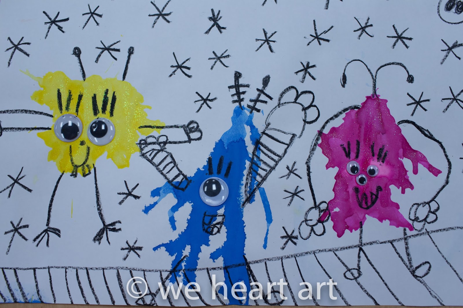 we heart art: Splat Monsters!