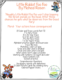 LITTLE RABBIT FOO FOO BOOK UNIT ~ Book Units by Lynn
