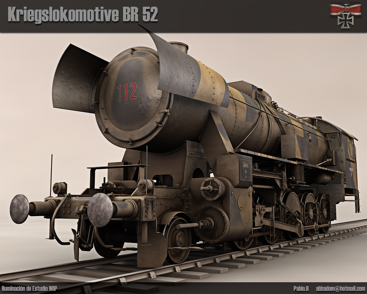 3D Infografías: Kriegslokomotive-Br-52