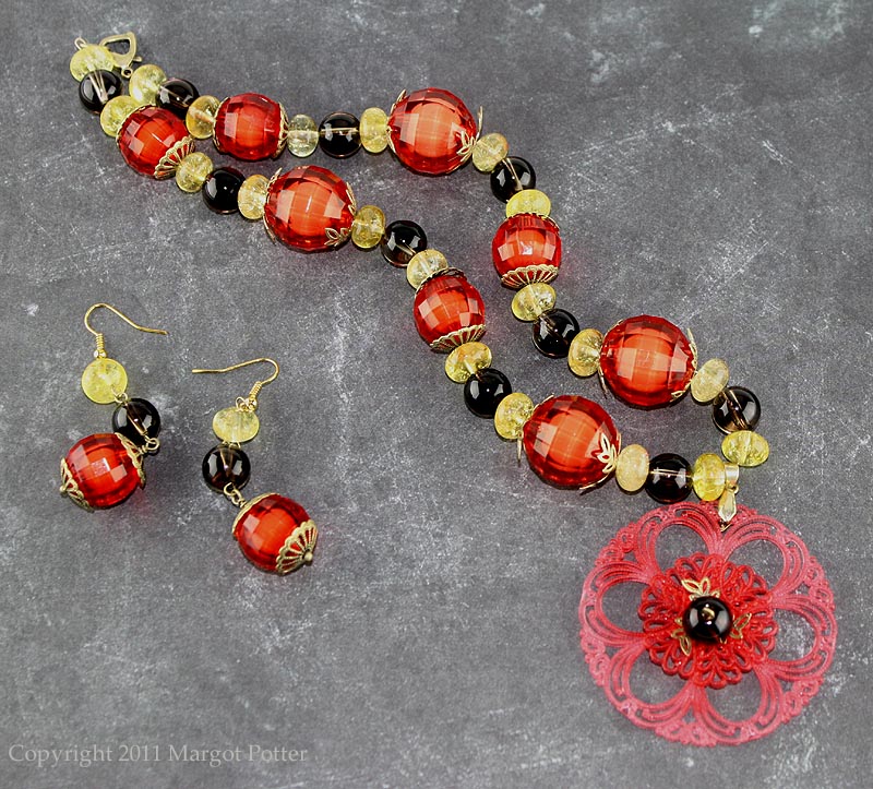 The Impatient Crafter : Brown Eyed Susan Necklace