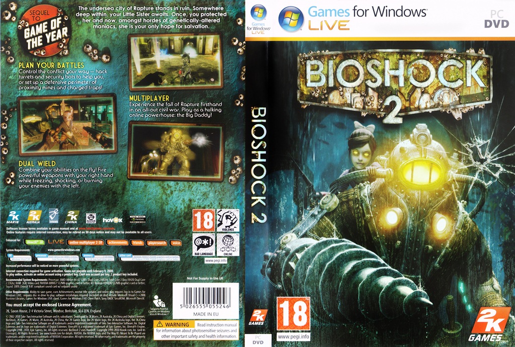 PC Games CD Cover: bio shock 2