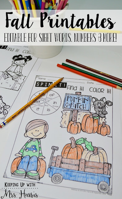 Fall Freebie - Keeping Up with Mrs. Harris