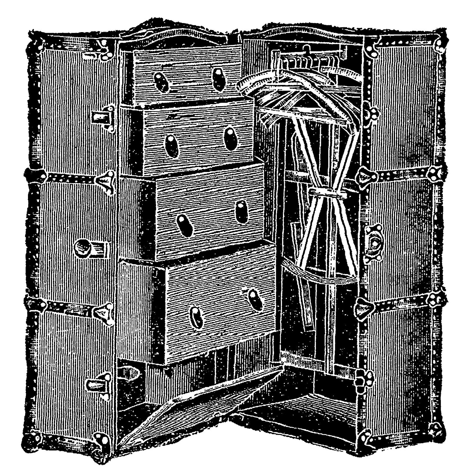 Digital Stamp Design: Antique Trunk Travel Stock Luggage Clip Art ...